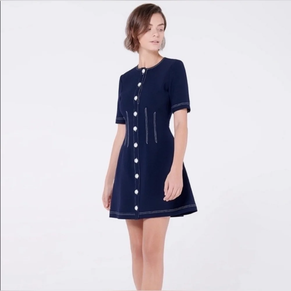 Veronica Beard | Dresses | Veronica Beard Mikel Topstitch Cinch Waist ...